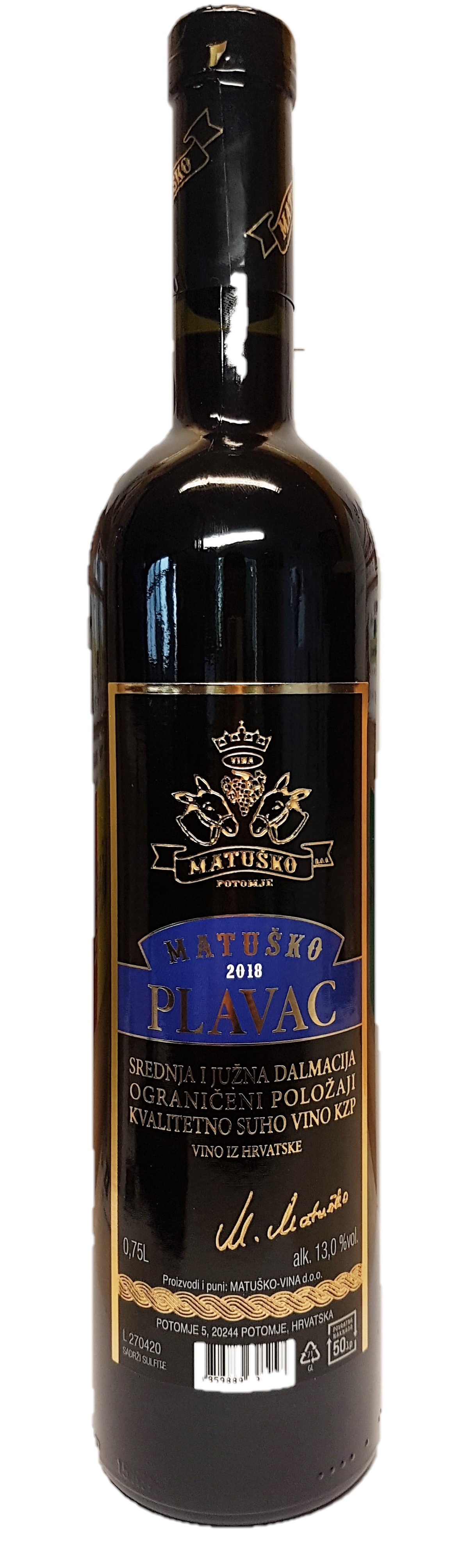 Matusko Plavac - Rotwein - Pelješac - Kroatien | Rotwein | Weine ...